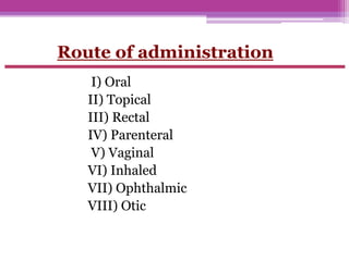 Route of drug administration-An overview | PPTX