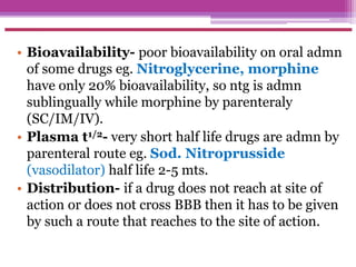 Route of drug administration-An overview | PPTX