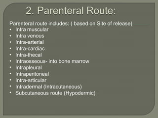 Route of drug administration | PPTX