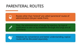Routes of Drug Administration (Enteral & Parenteral).pptx