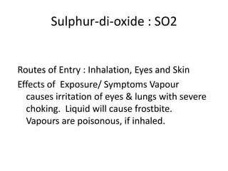 Route of entry efffects by diffrent chemicals & PPE | PPTX | Lung and ...
