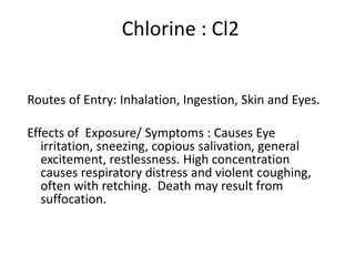 Route of entry efffects by diffrent chemicals & PPE | PPTX | Lung and ...