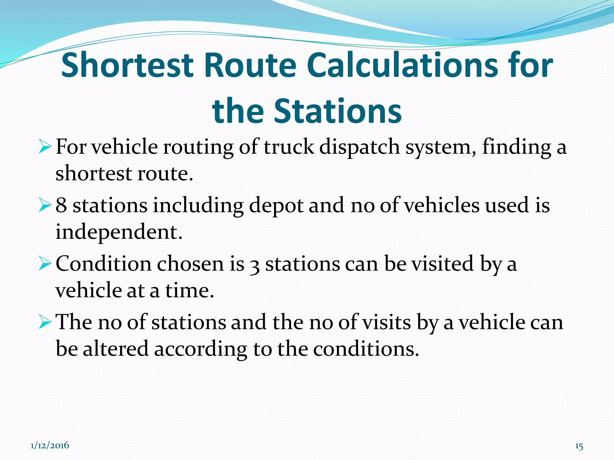Route Optimization Algorithm.. | PPTX