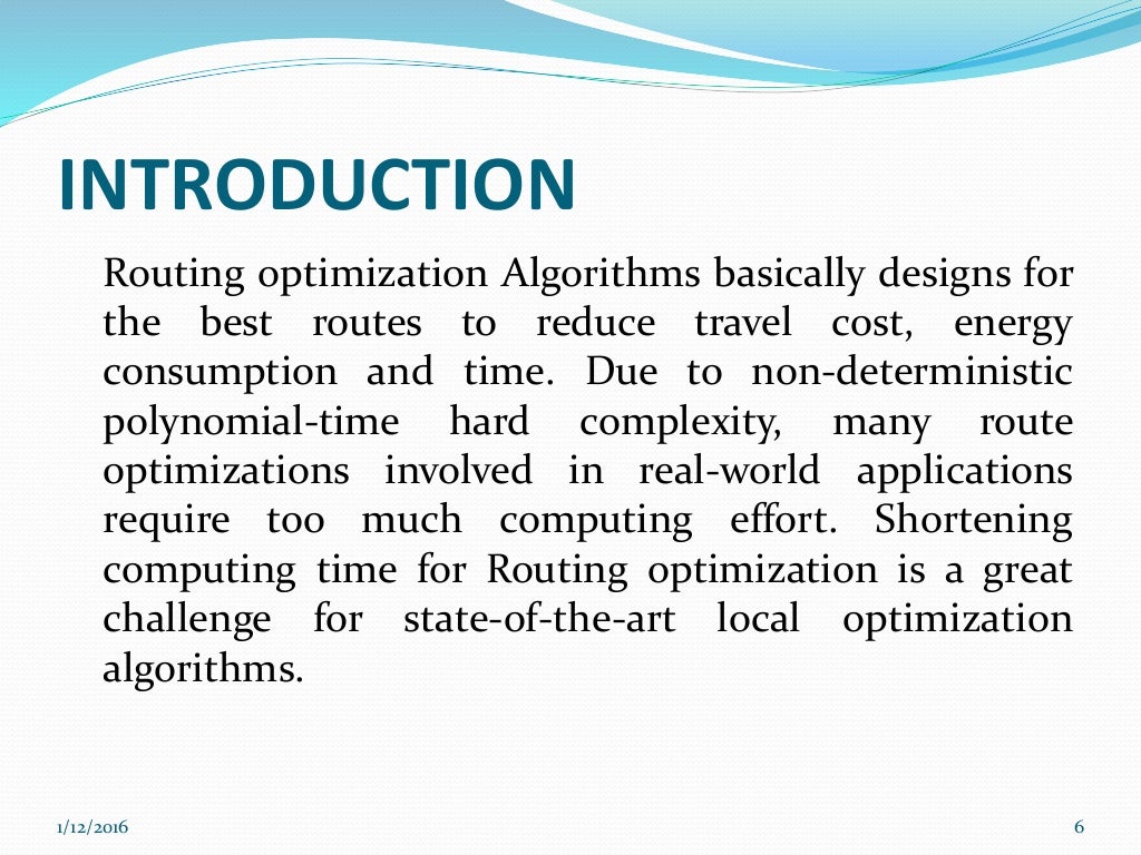Route Optimization Algorithm..
