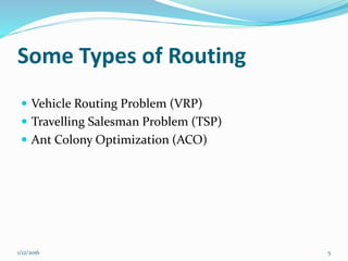 Route optimization algorithm.. | PPTX