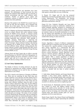Route optimization in manets with aco and ga | PDF | Computer Networking | Computing