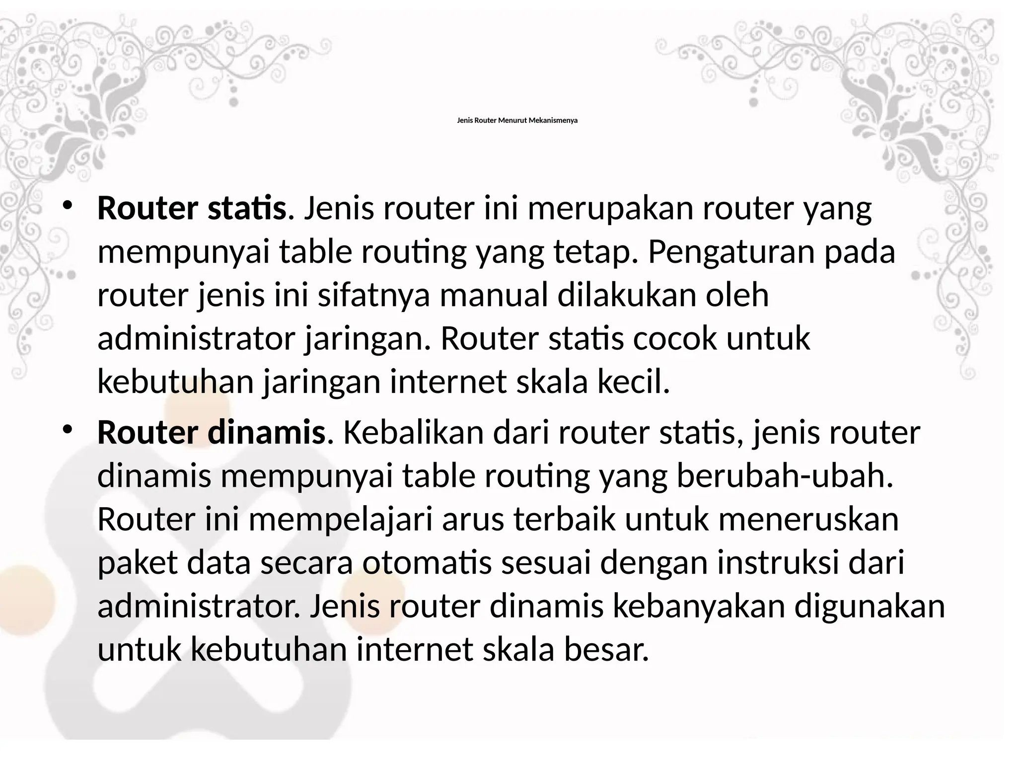 MATERI MATERI AJAR KELAS XI TENTANG ROUTER | PPT