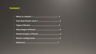 about router presentation in powerpoint. | PPTX