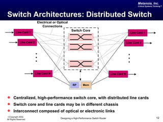 Approaches to Designing a High-Performance Switch Router | PPT