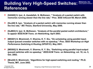 Approaches to Designing a High-Performance Switch Router | PPT