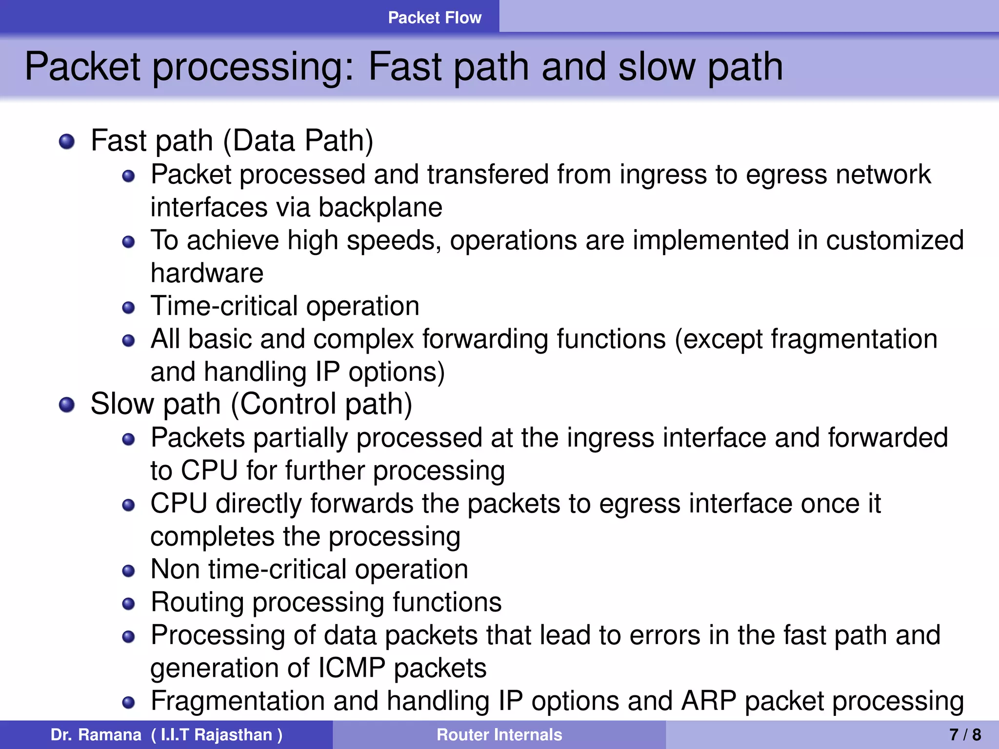 Router internals | PPT