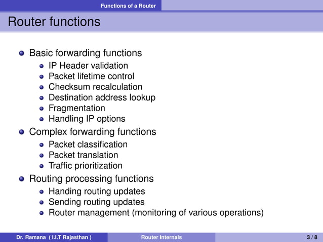 Router internals | PPT
