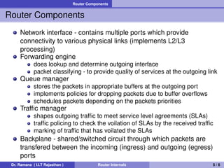 Router internals | PPT