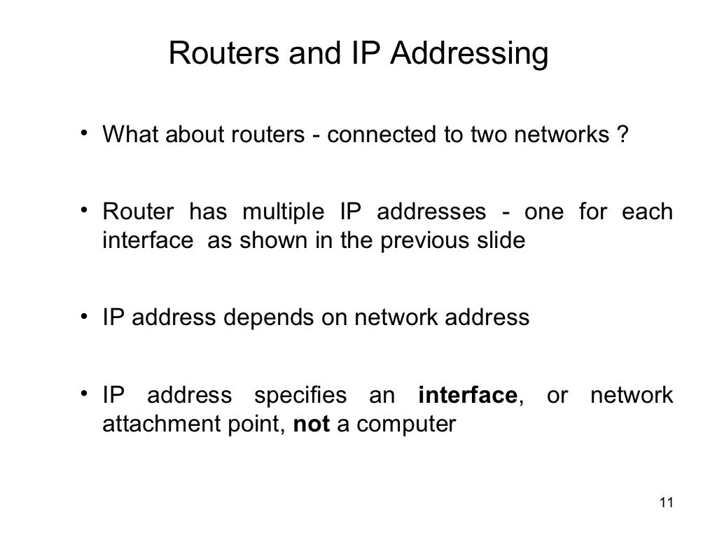 Packet transfer mechanism using routers and IP addresses