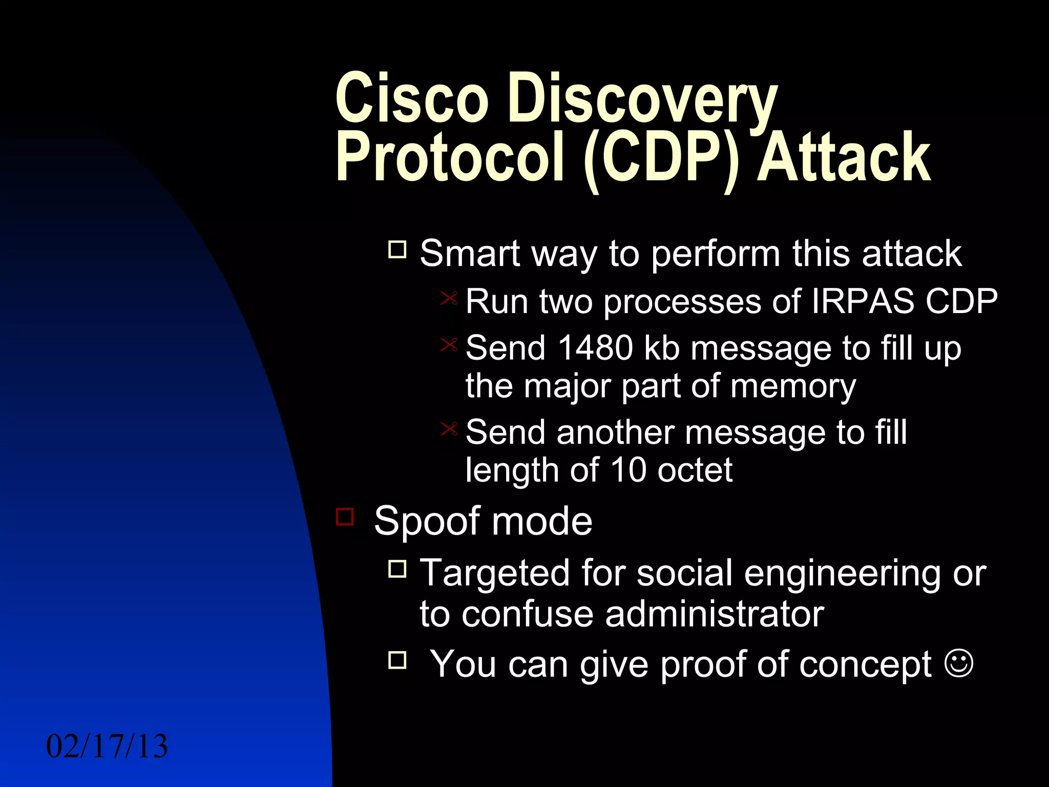 Router And Routing Protocol Attacks Ppt