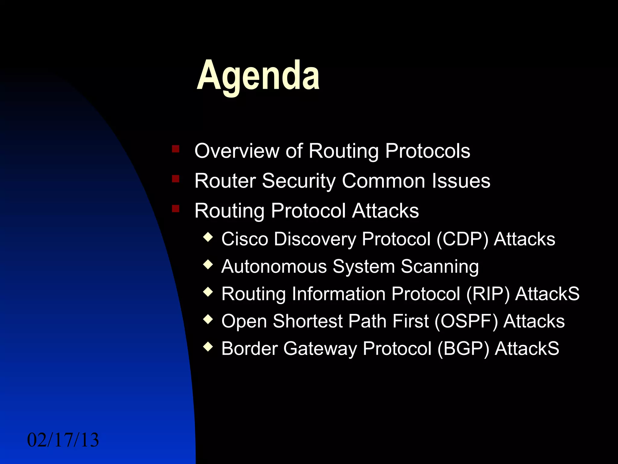 Router And Routing Protocol Attacks Ppt