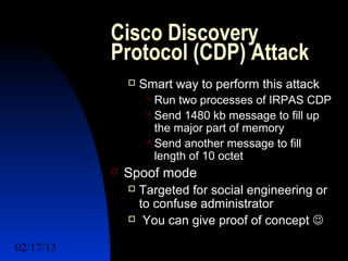 Router and Routing Protocol Attacks | PPT