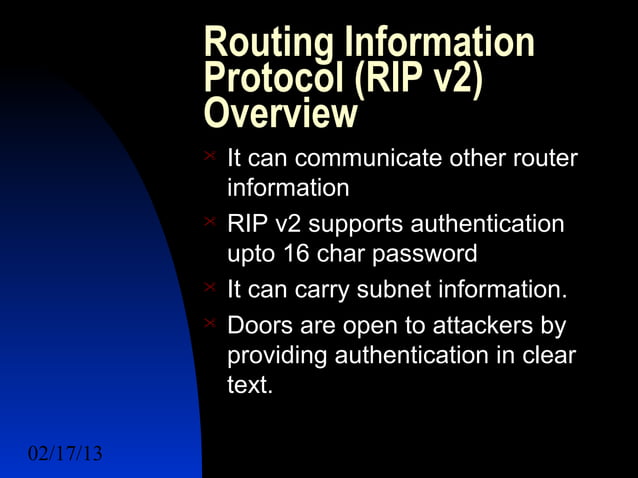 Router And Routing Protocol Attacks Ppt