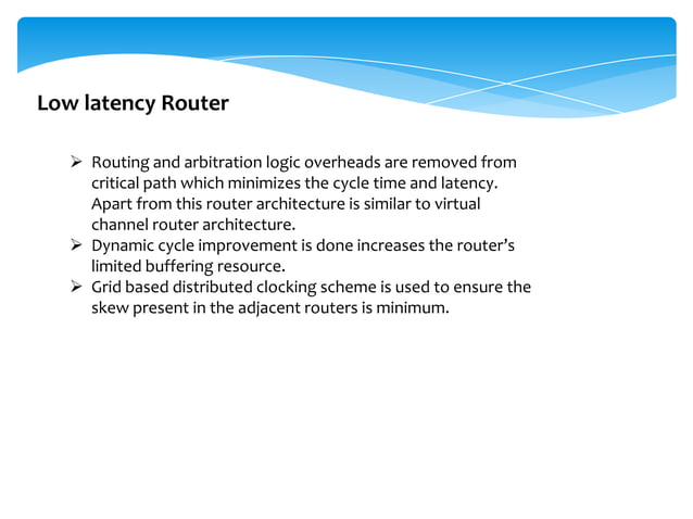 Router architectures | PPTX