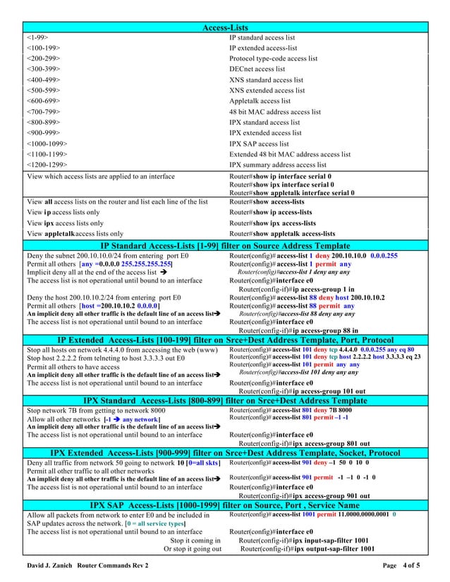 Router commands | PDF