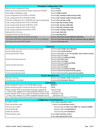 Router commands | PDF