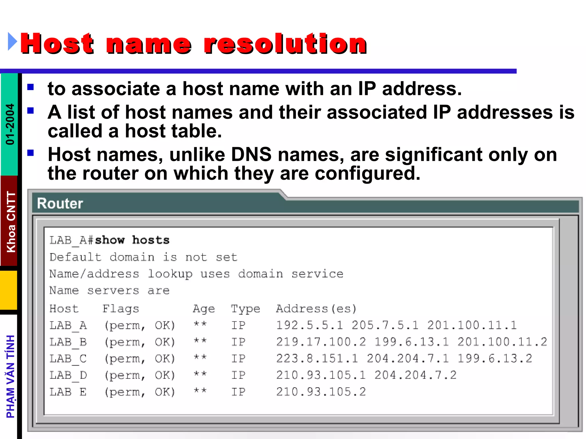 Chapter 04 - Router Conf | PPT