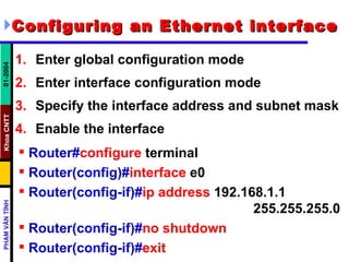 Chapter 04 - Router Conf | PPT