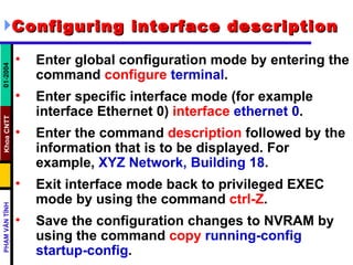 Chapter 04 - Router Conf | PPT