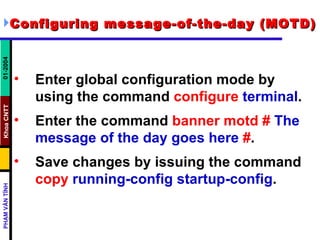 Chapter 04 - Router Conf | PPT