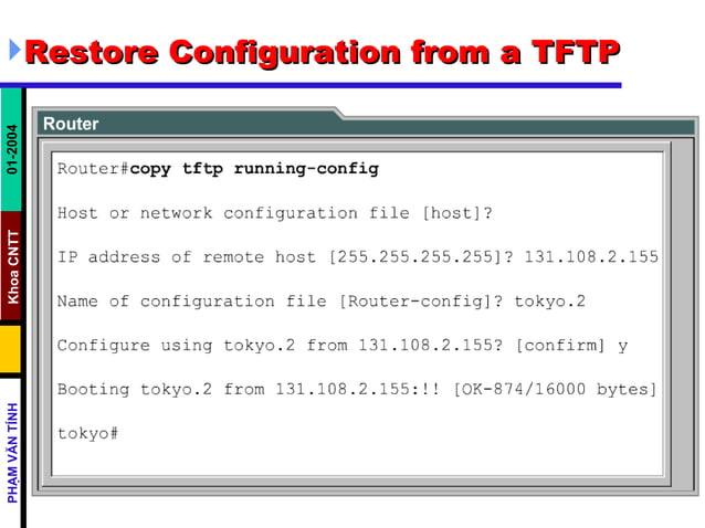 Chapter 04 - Router Conf | PPT