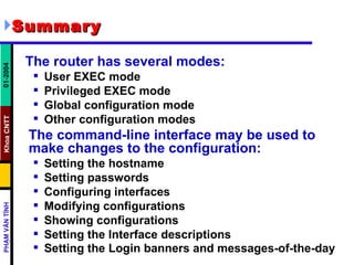 Chapter 04 - Router Conf | PPT