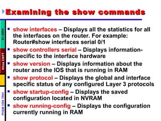 Chapter 04 - Router Conf | PPT