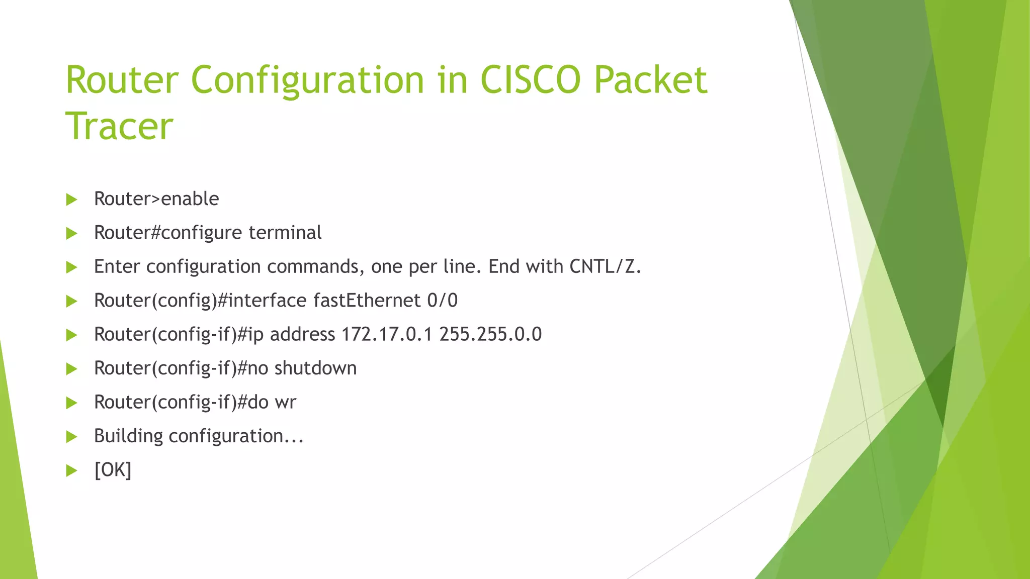 Router configuration | PPTX