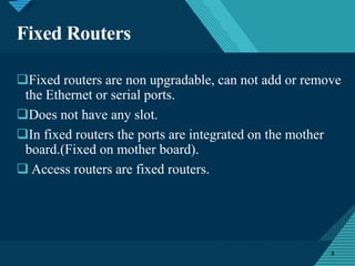 Router configuration | PPTX