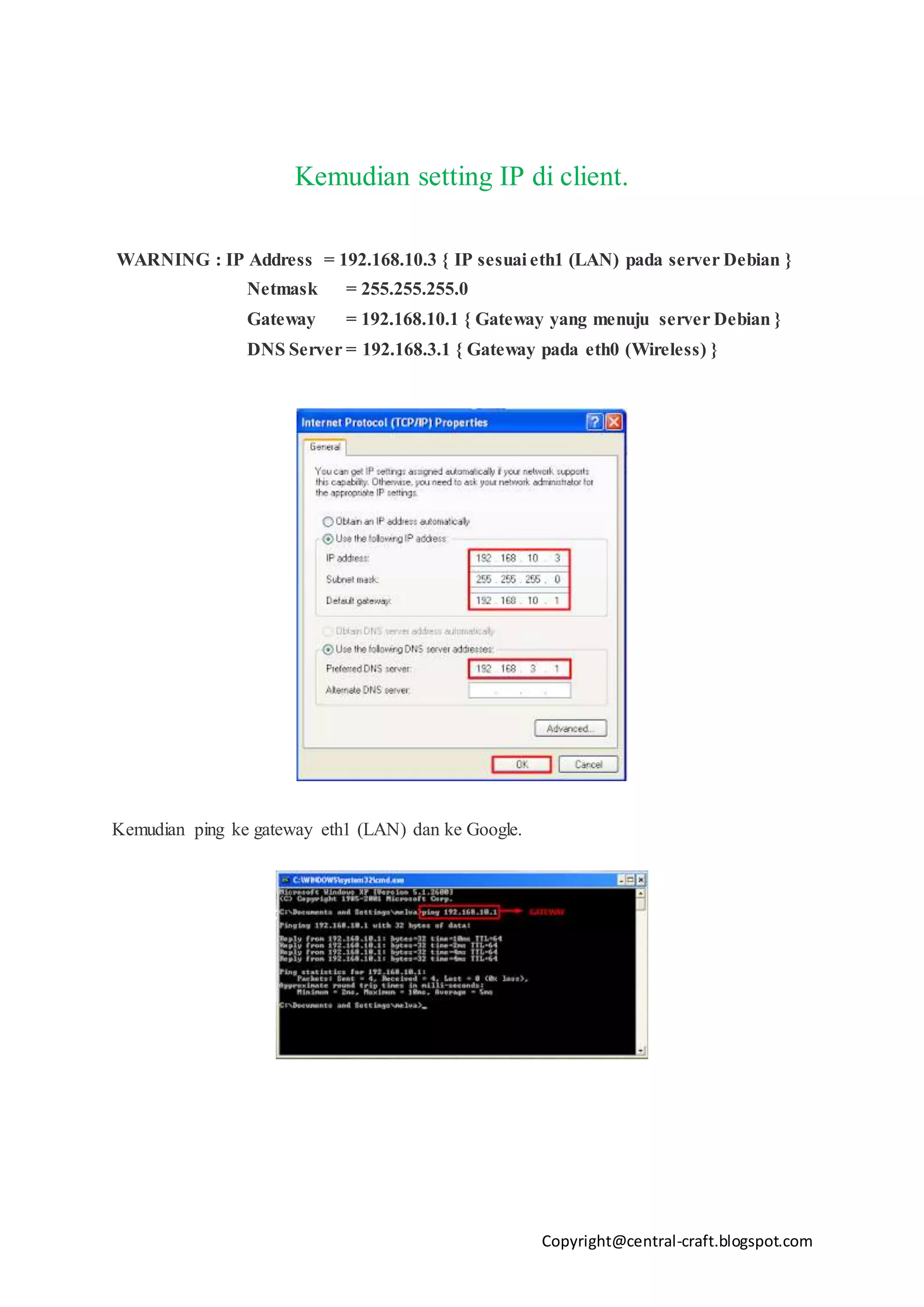 Konfigurasi Router di Debian | DOCX