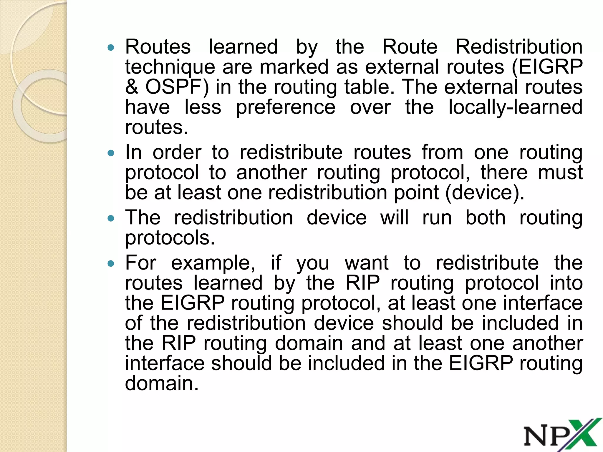 Route Redistribution | PPTX