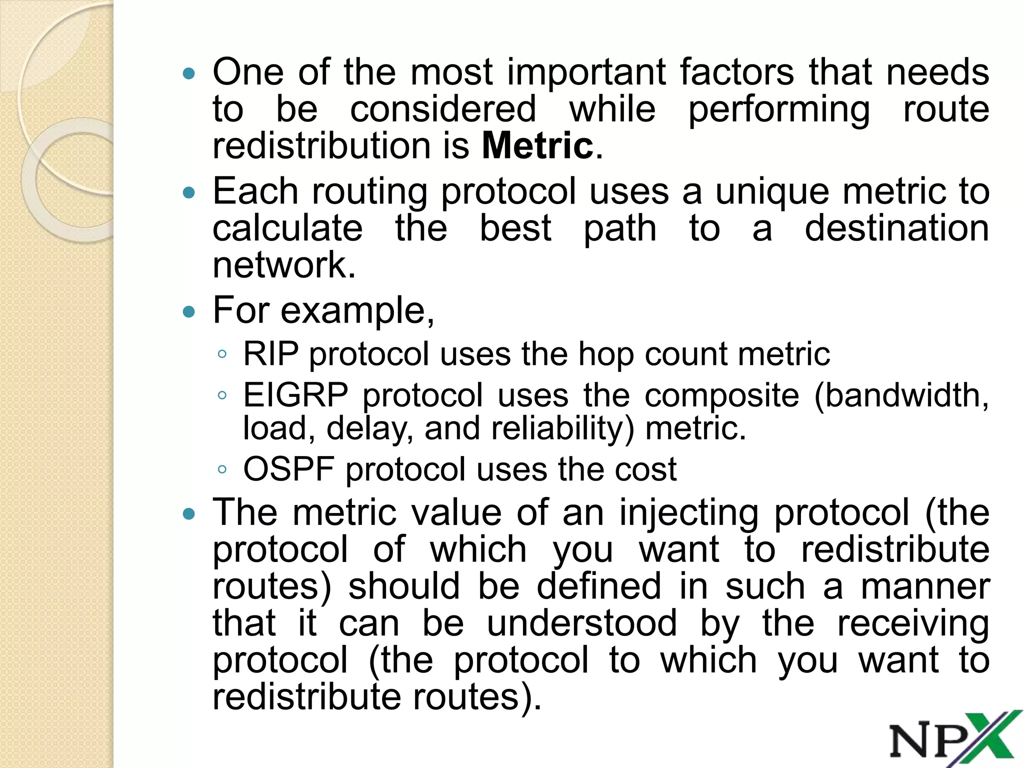 Route Redistribution | PPTX