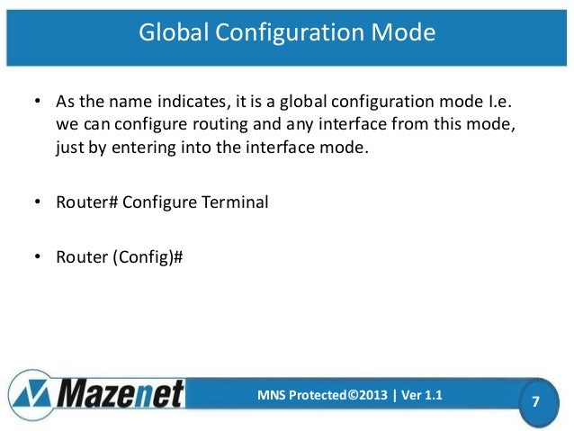 Cisco router modes