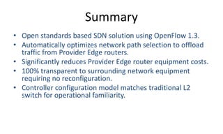 Router Offload Solutions at SDN and OpenFlow World Congress | PPTX