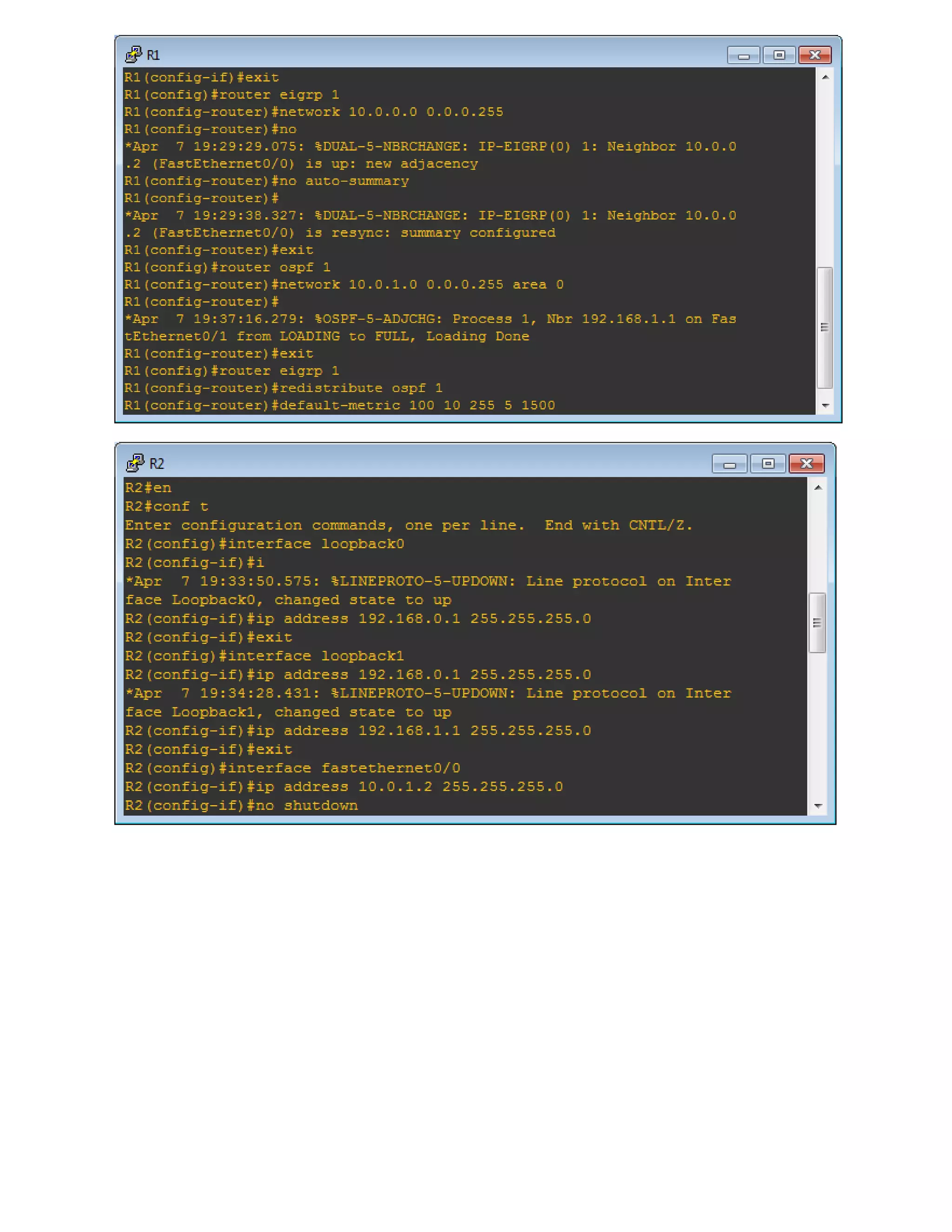 Redistribution into EIGRP(Exterior & Interior gateway Routing protocol) | DOCX