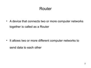 Router&routing | PPT