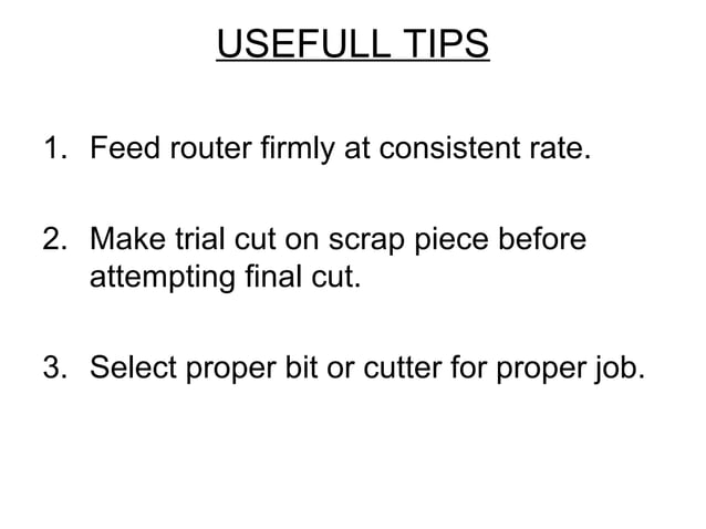 Router safety | PPT