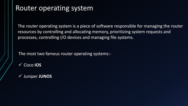 BASIC OF ROUTERS,ROUTER IOS AND ROUTING PROTOCOLS | PPTX | Computer ...