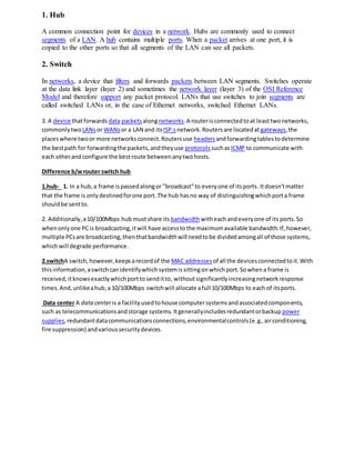 Router switch hub data center | PDF