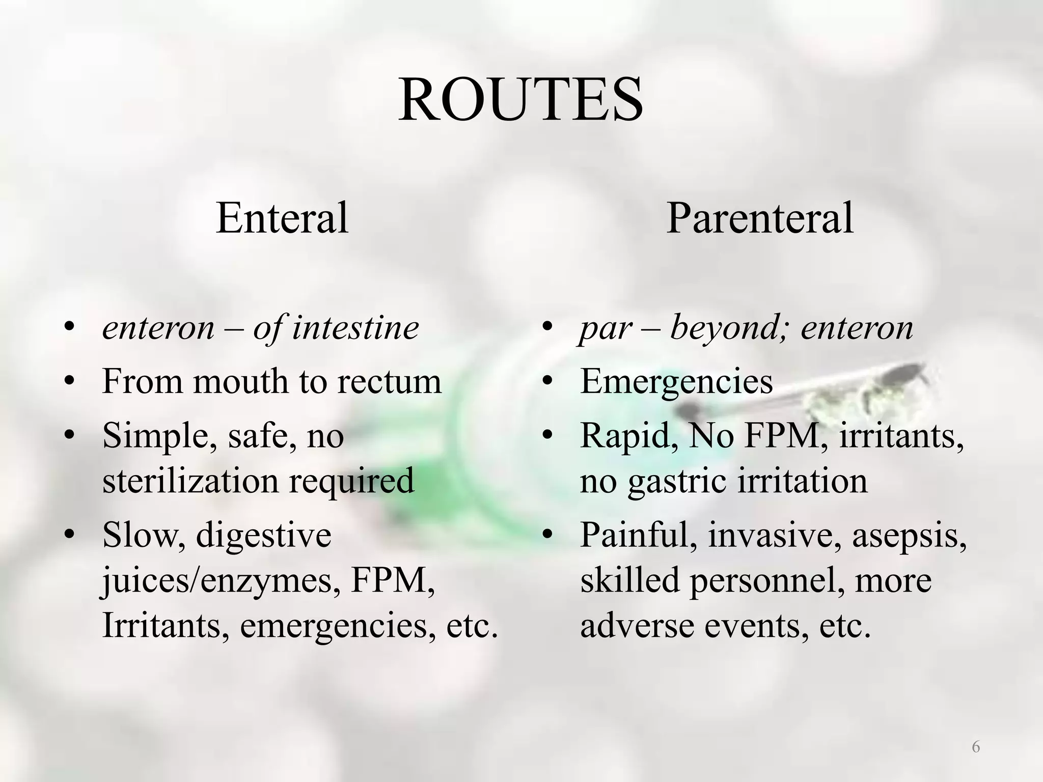 Routes of parenteral administration | PPTX
