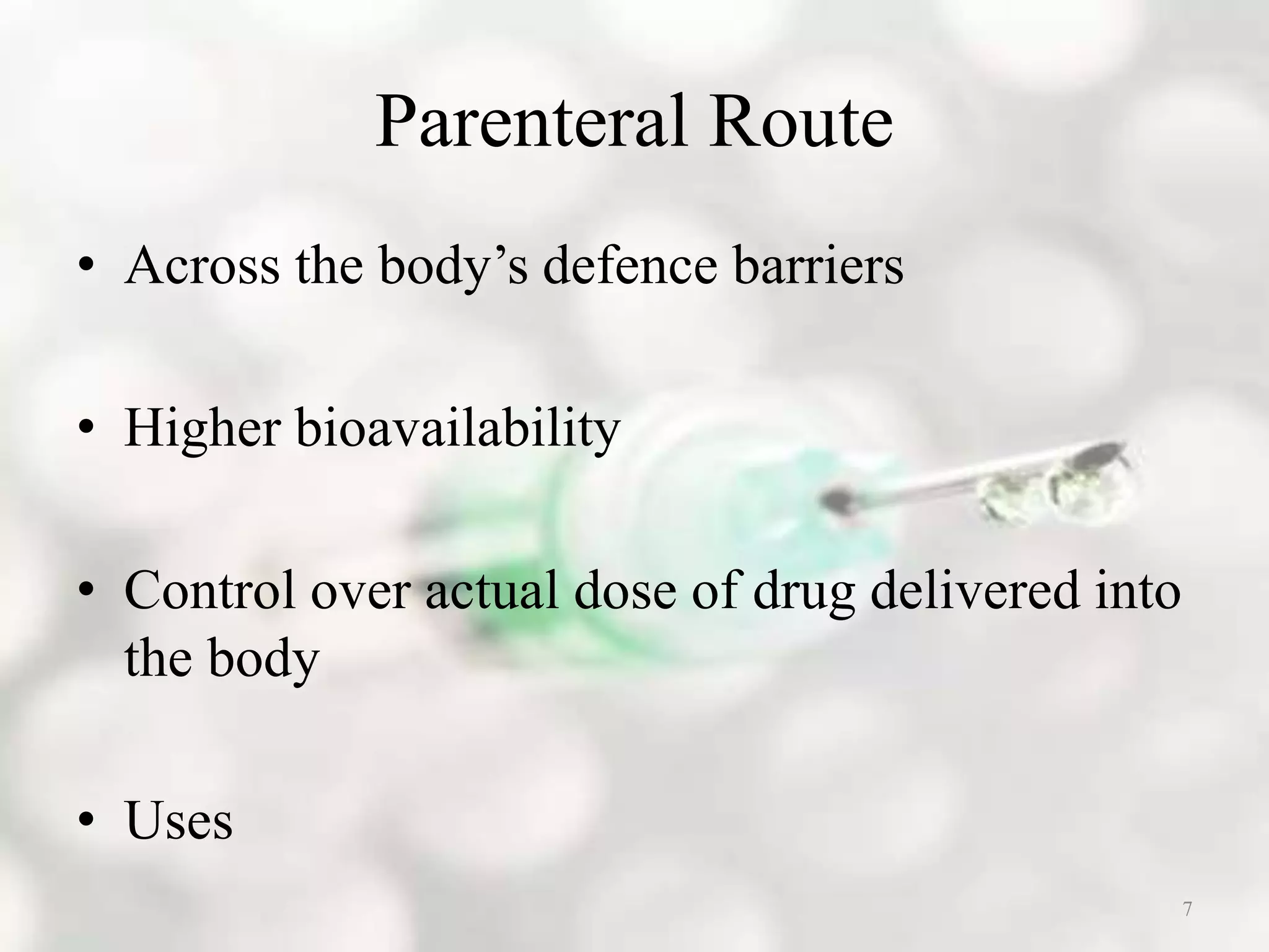 Routes of parenteral administration | PPTX