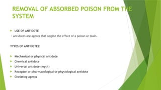 ROUTES, ACTION, ELIMINATION OF POISON By Dr. Sadia.pptx