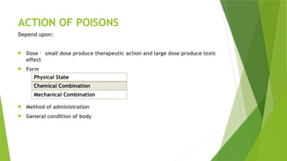 ROUTES, ACTION, ELIMINATION OF POISON By Dr. Sadia.pptx