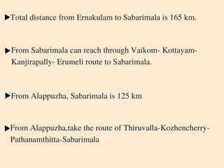 Routes and modes to reach sabarimala | PPT