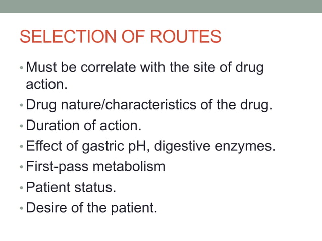 Routes of administration | PPTX